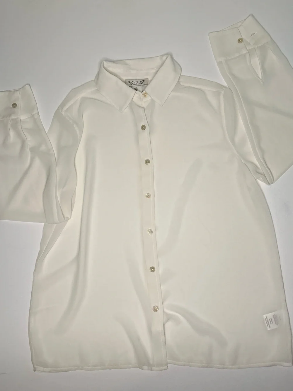 Rachel Zoe | Tops | Rachel Zoe Cream Sheer Collared Button Blouse ...